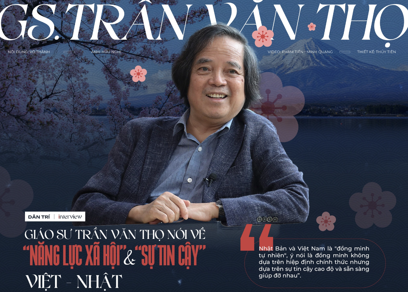 Professor Tran Van Tho spricht über „soziale Kapazität“ und Vertrauen zwischen Vietnam und Japan ...