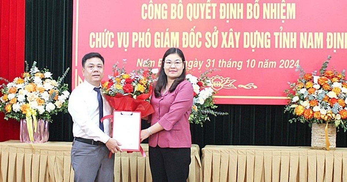 Trưởng phòng Quy hoạch-Kiến trúc giữ chức Phó Giám đốc sở Xây dựng ...
