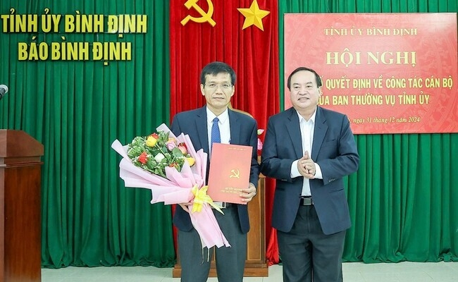 Ông Hồ Xuân Ánh được bổ nhiệm giữ chức Tổng Biên tập Báo Bình Định - Vietnam.vn